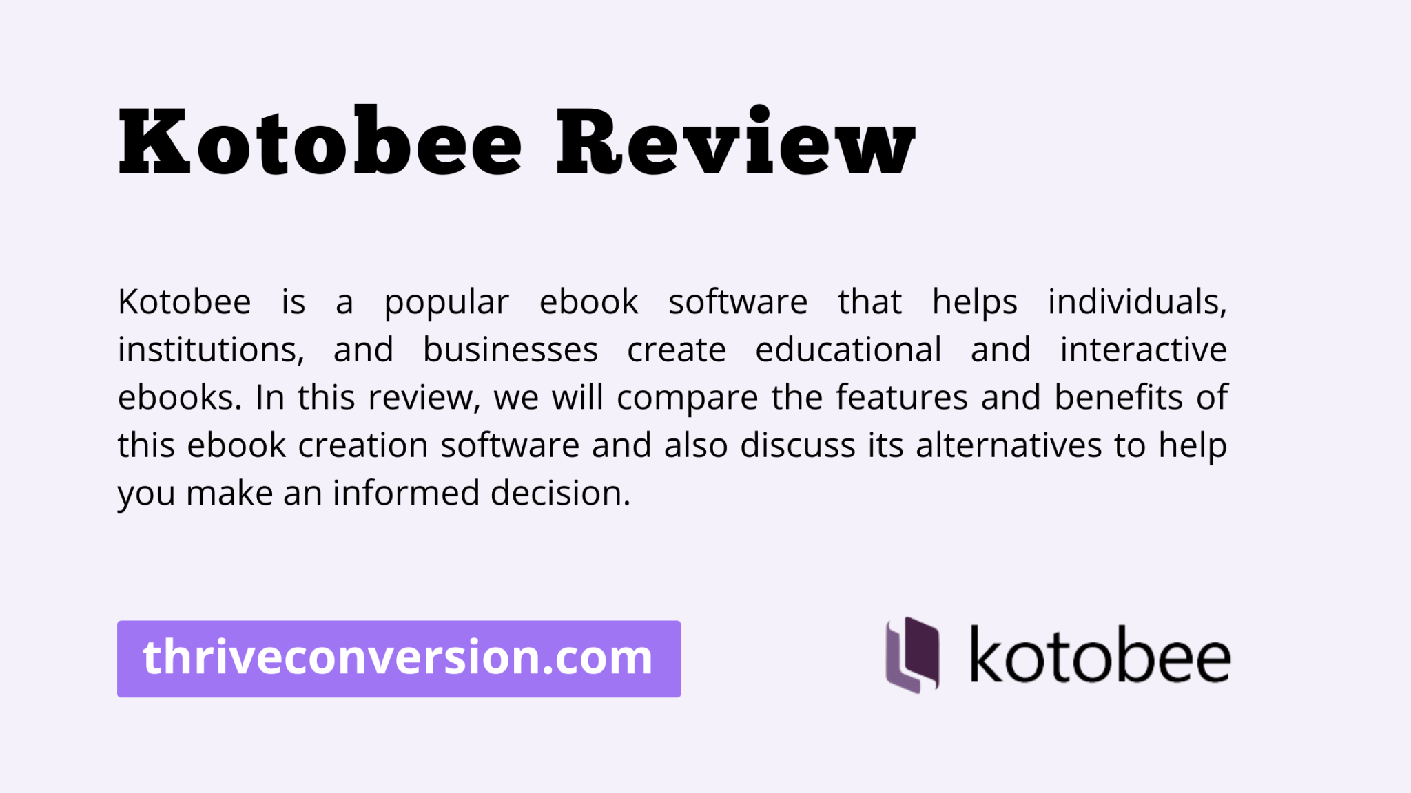 Kotobee Review: Create Interactive and Educational Ebooks with Ease - Thrive Conversion