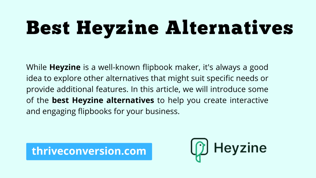 Best Heyzine Alternatives for Creating Interactive Flipbooks - Thrive ...